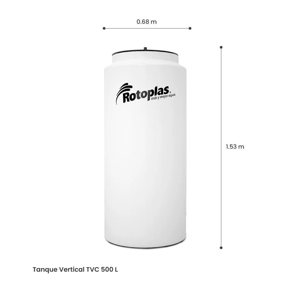 TANQUE VERTICAL CERRADO 500L - Tanques Industriales Superior